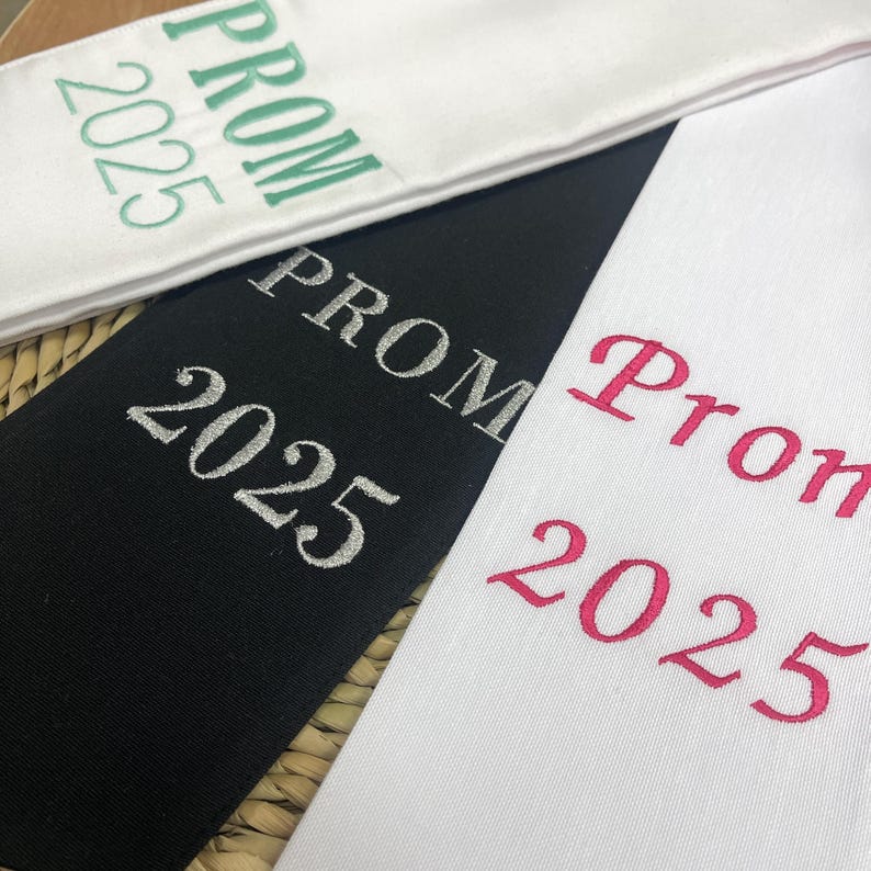 Custom Prom Ribbon, PROM Bouquet Sash With Name, Prom Bouquet Sash ...