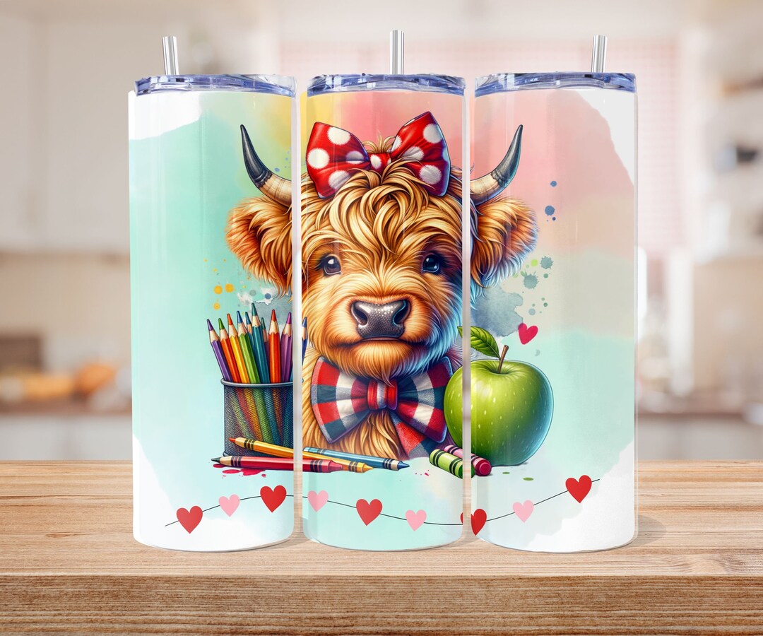 Cute Highland Cow, Teacher Appreciation, Gift for Teacher, Highland Cow ...