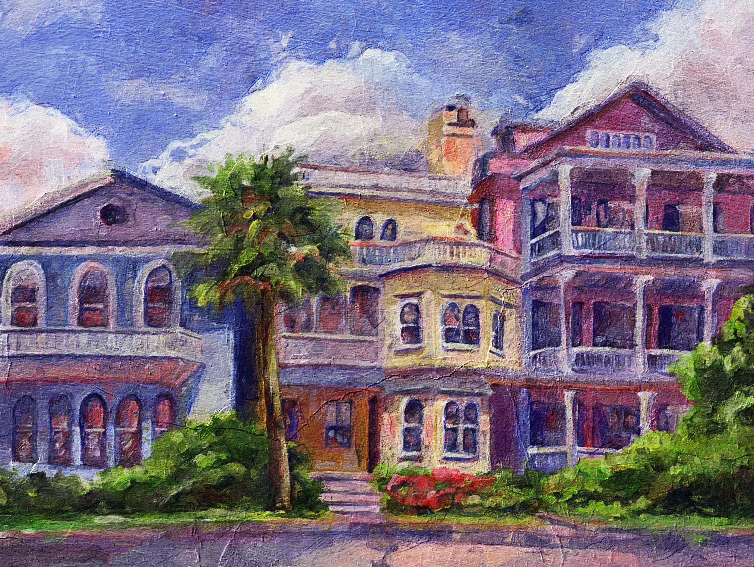 Custom House Portrait Oil Painting From Photo,personalized Oil Painting ...