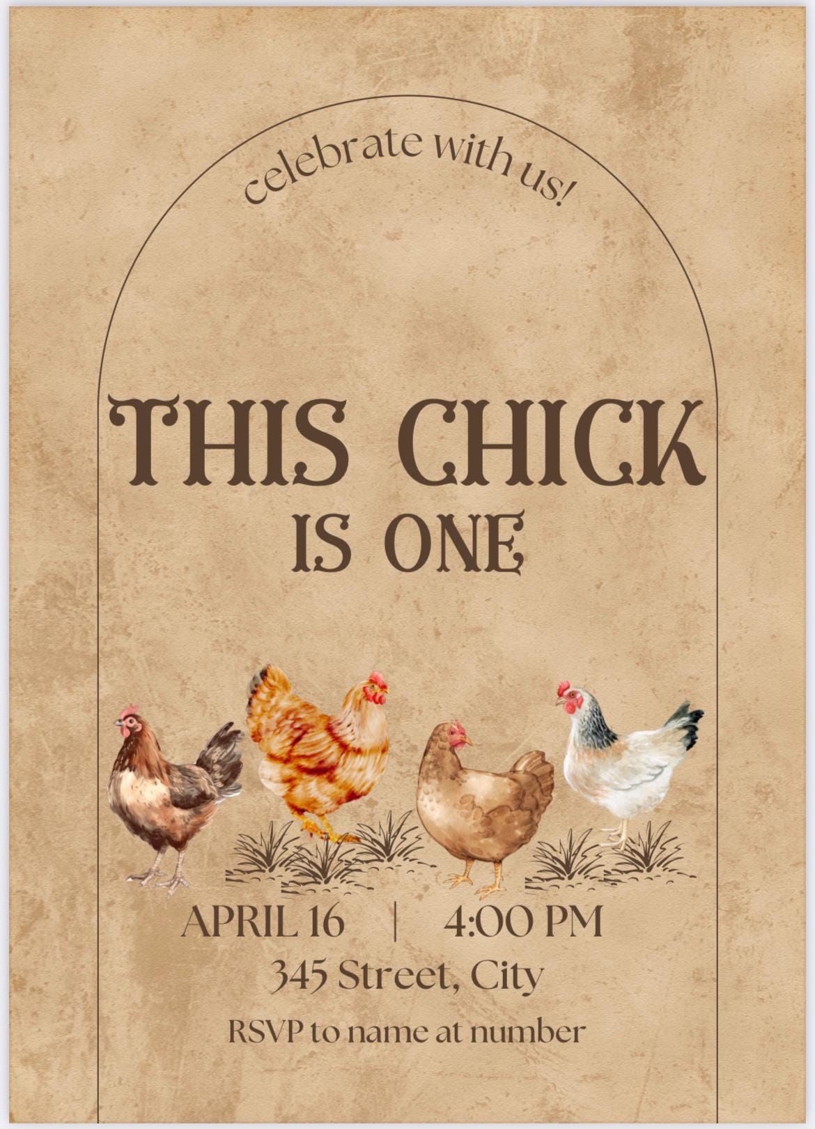 This Chick is ONE Invitation - Etsy