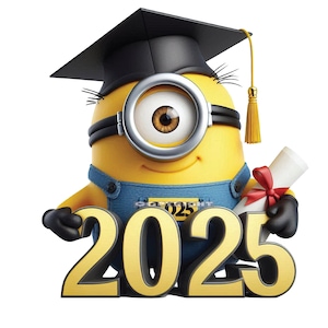Minion Graduation 2025 X 5 PNG, Minion PNG, Minion T-shirt Design ...