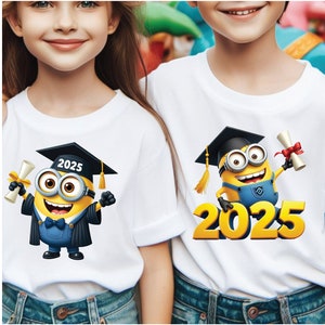 Minion Graduation 2025 X 5 PNG, Minion PNG, Minion T-shirt Design ...