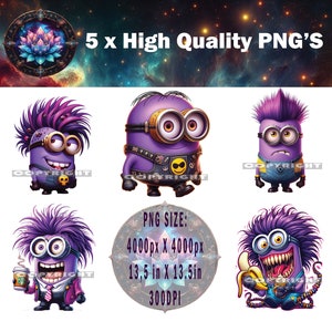 Purple Minion - Etsy