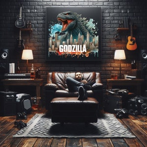Godzilla X 5 PNG, Godzilla in Watercolor Png, Monsterverse Png ...