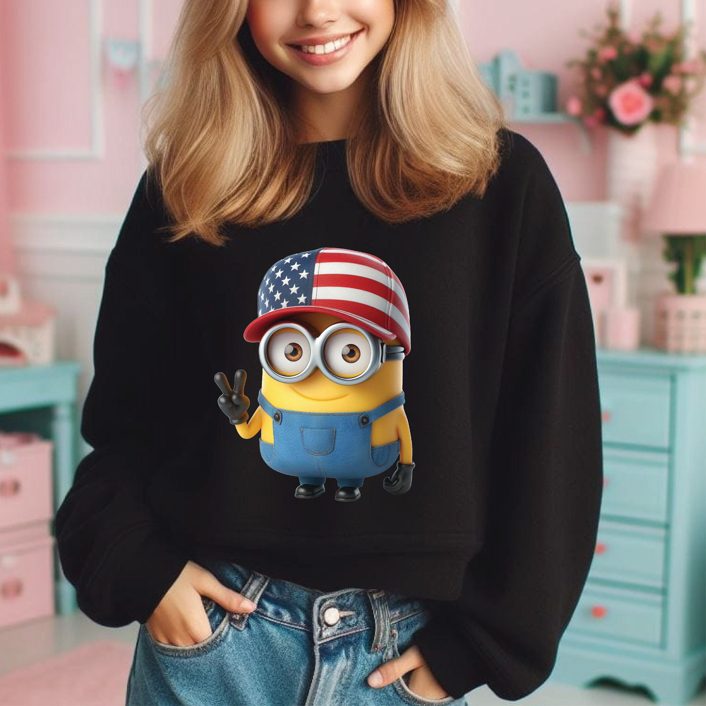 Minions 4th of July X 5 PNG, American Minion PNG, Minion T-shirt Design ...