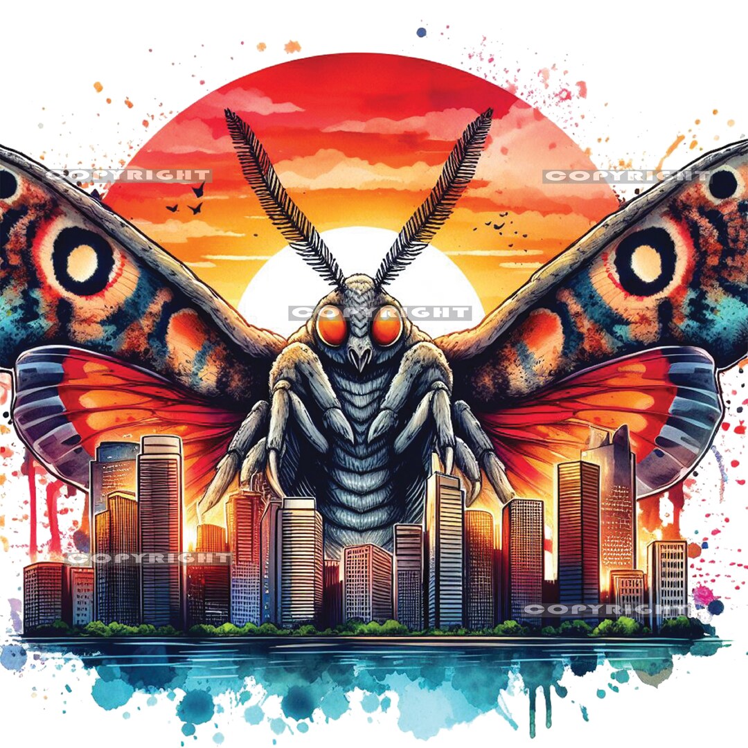 Mothra X 5 PNG, Godzilla PNG, Monsterverse Png, Godzilla T-shirt Design ...