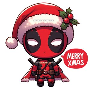 Deadpool Christmas X 5 PNG, Baby Deadpool Christmas Png, Deadpool T ...