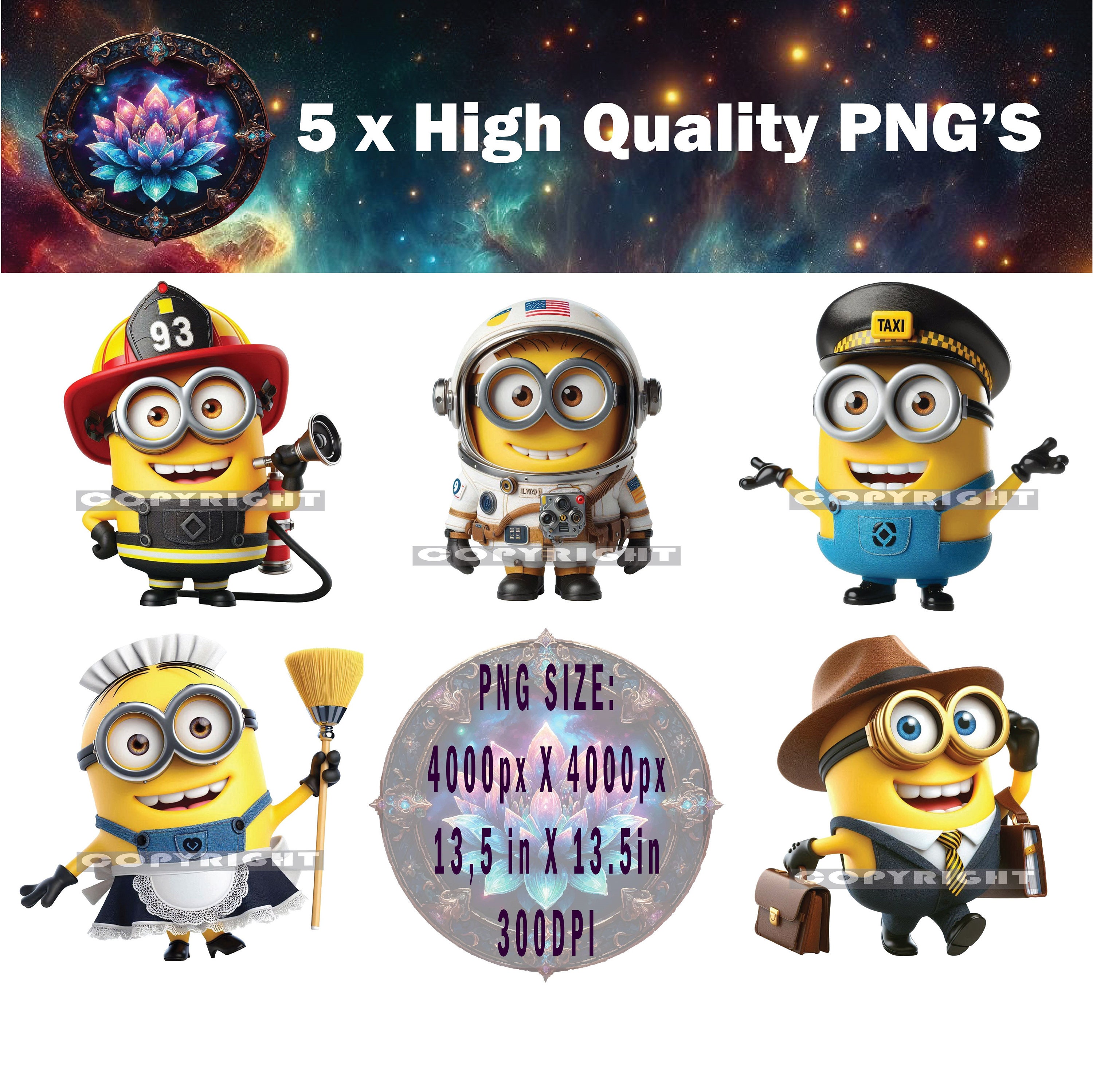 Minions Workers X 5 PNG, Labor Day Minion PNG, Minion T-shirt Design ...