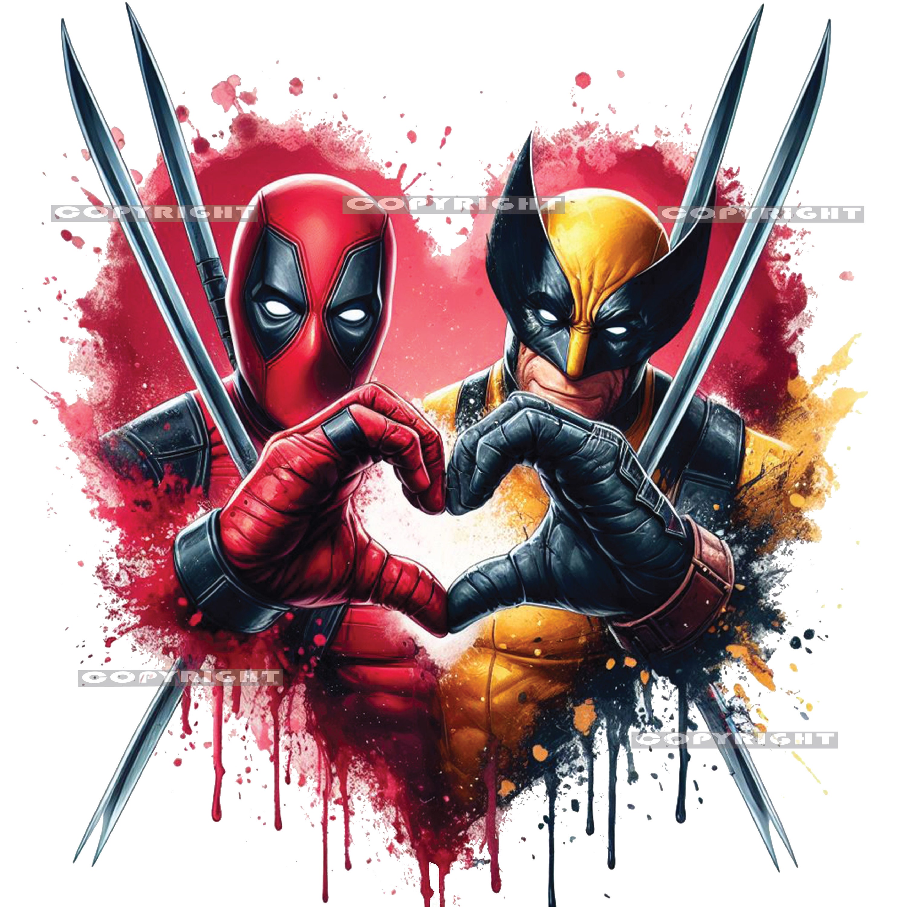 Deadpool and Wolverine X 5 PNG, Deadpool Png, Deadpool and Wolverine T ...