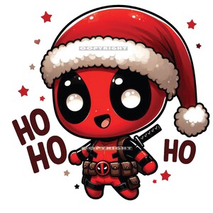 Deadpool Christmas X 5 PNG, Baby Deadpool Christmas Png, Deadpool T ...
