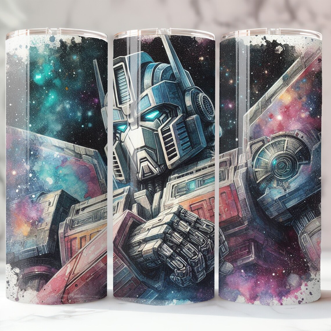 Transformers Bundle, 5 X 20oz Skinny Vibrant Colorful Tumbler Wraps ...