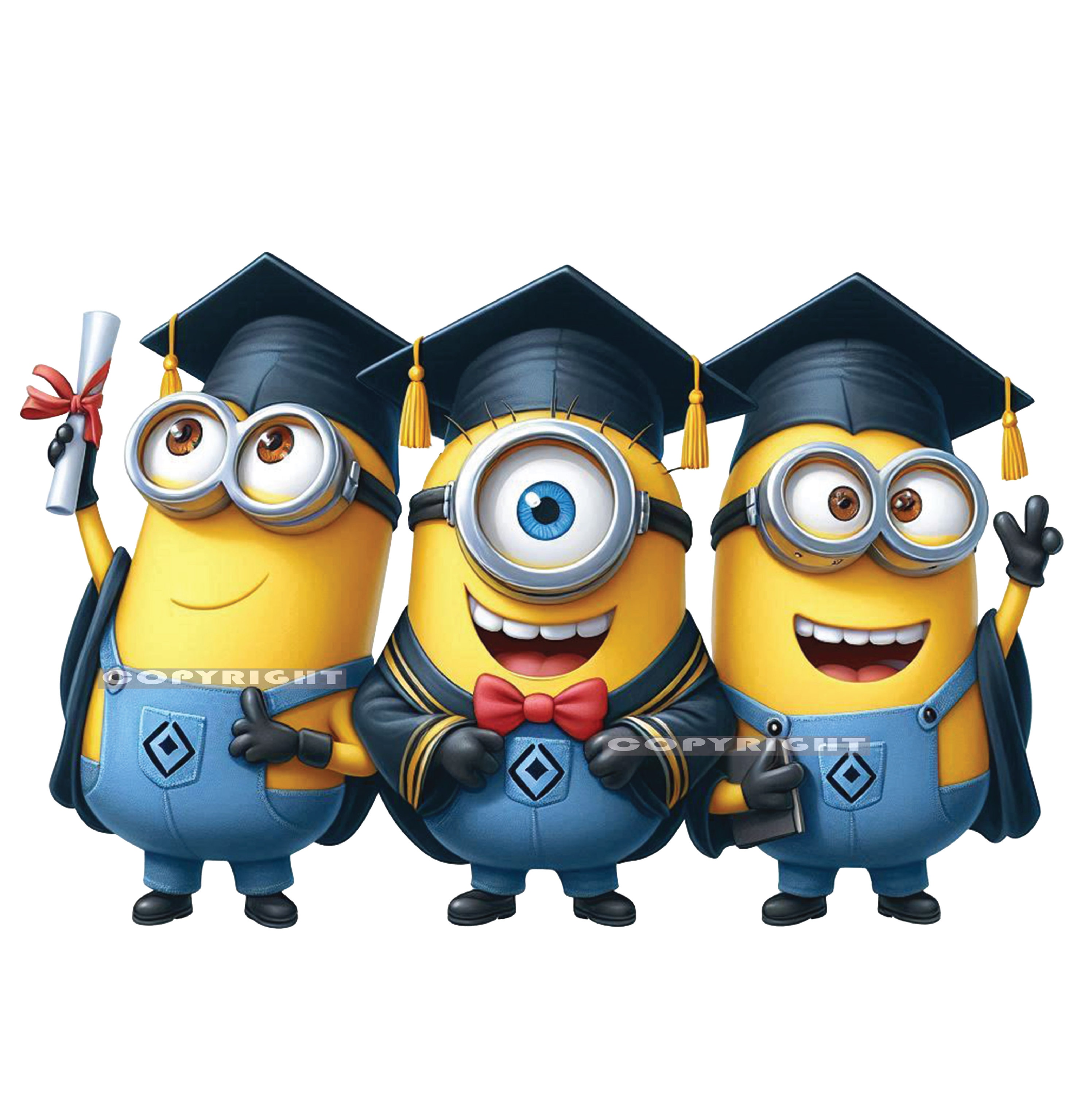 Minion Graduation 2024 X 5 PNG, Minion PNG, Minion T-shirt Design ...