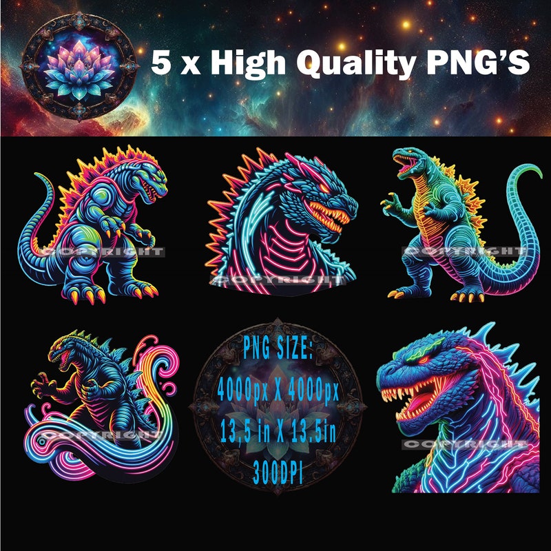 Godzilla Wall Art - Etsy