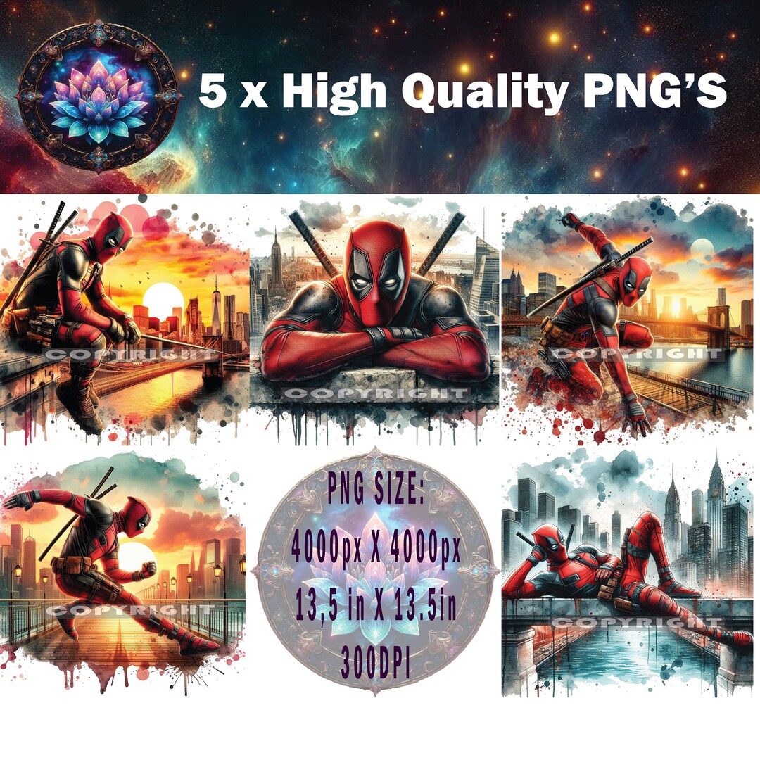 Deadpool X 5 PNG, Deadpool Png, Deadpool T-shirt Design, Deadpool ...