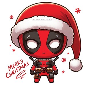 Deadpool Christmas X 5 PNG, Baby Deadpool Christmas Png, Deadpool T ...