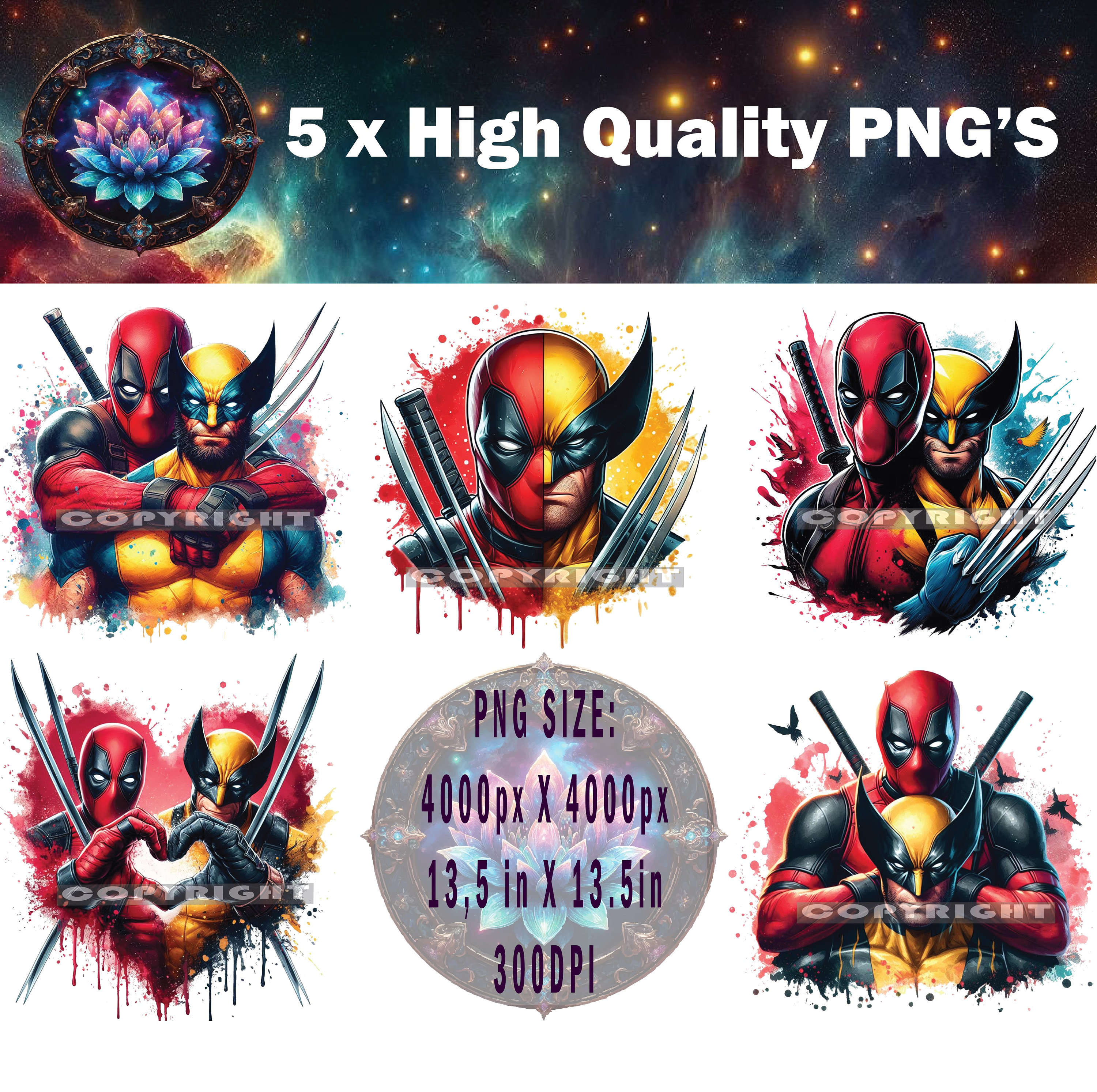 Deadpool and Wolverine X 5 PNG, Deadpool Png, Deadpool and Wolverine T ...