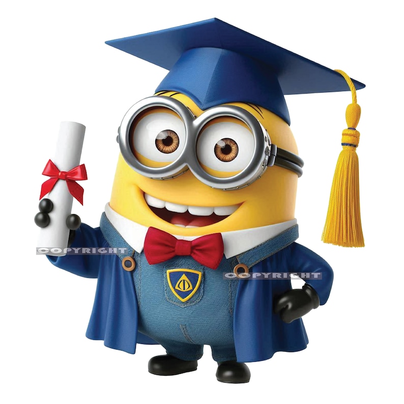 Minion Graduation 2024 X 5 PNG, Minion PNG, Minion T-shirt Design ...