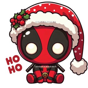 Deadpool Christmas X 5 PNG, Baby Deadpool Christmas Png, Deadpool T ...