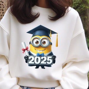Minion Graduation 2025 X 5 PNG, Minion PNG, Minion T-shirt Design ...