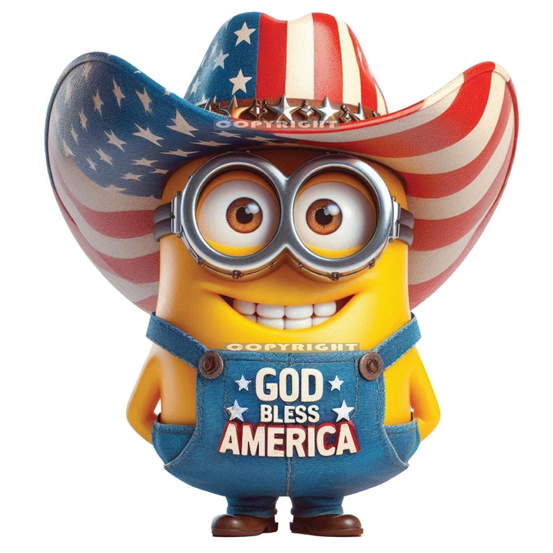 Minions 4th of July X 5 PNG, American Minion PNG, Minion T-shirt Design ...