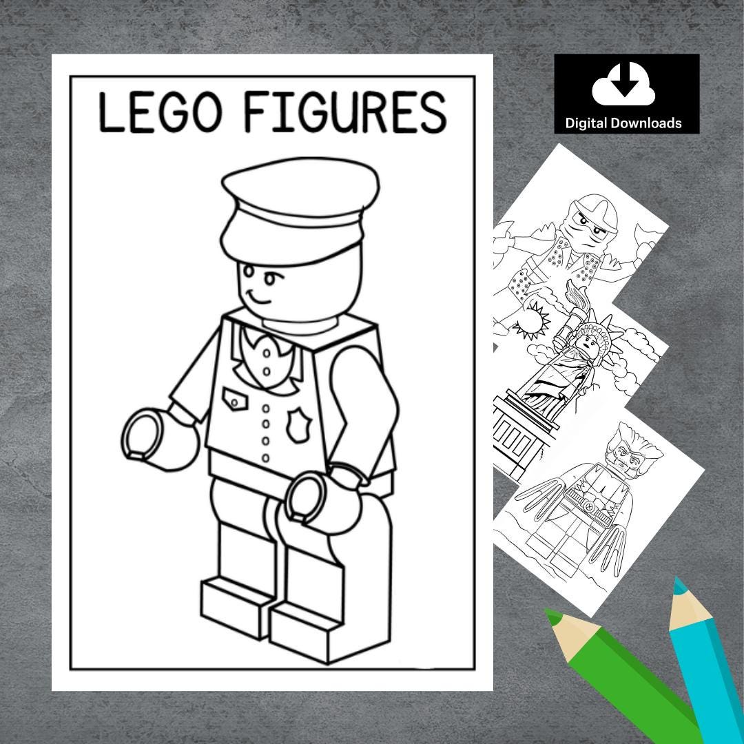 70 LEGO Figures Coloring Pages Creative Designs for Kids and LEGO Fans ...