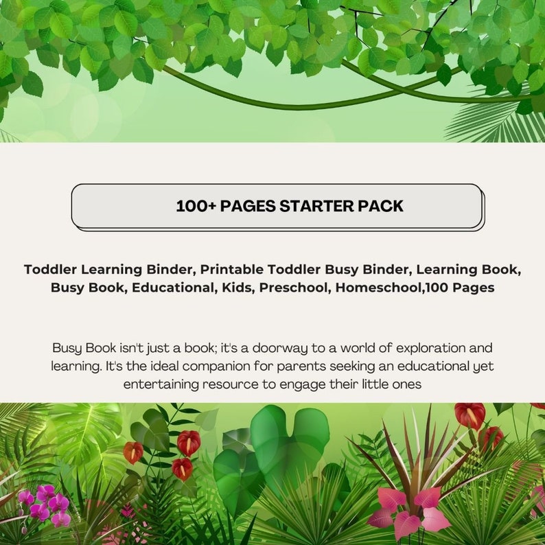 100+ Pages Toddler Busy Books, Printable, Learning Binder, Kids ...