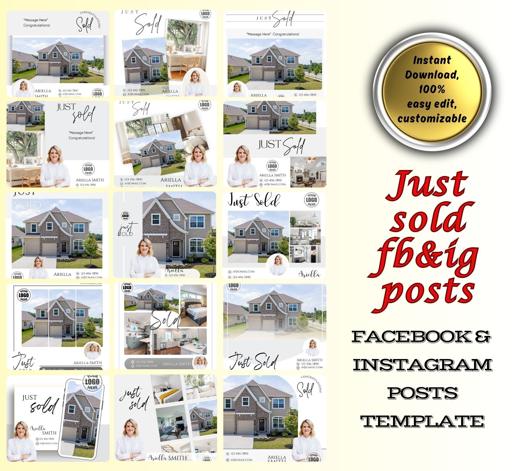 15 Just Sold Social Media Posts, Facebook & Instagram Posts, Affordable ...