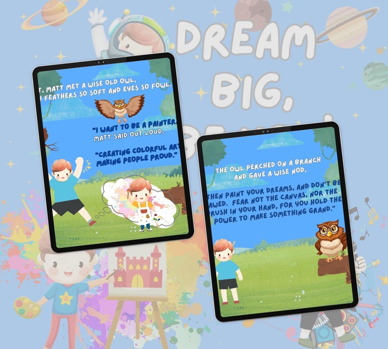 Children's Digital Story Book, Story Book Dream Big Be You, Children ...