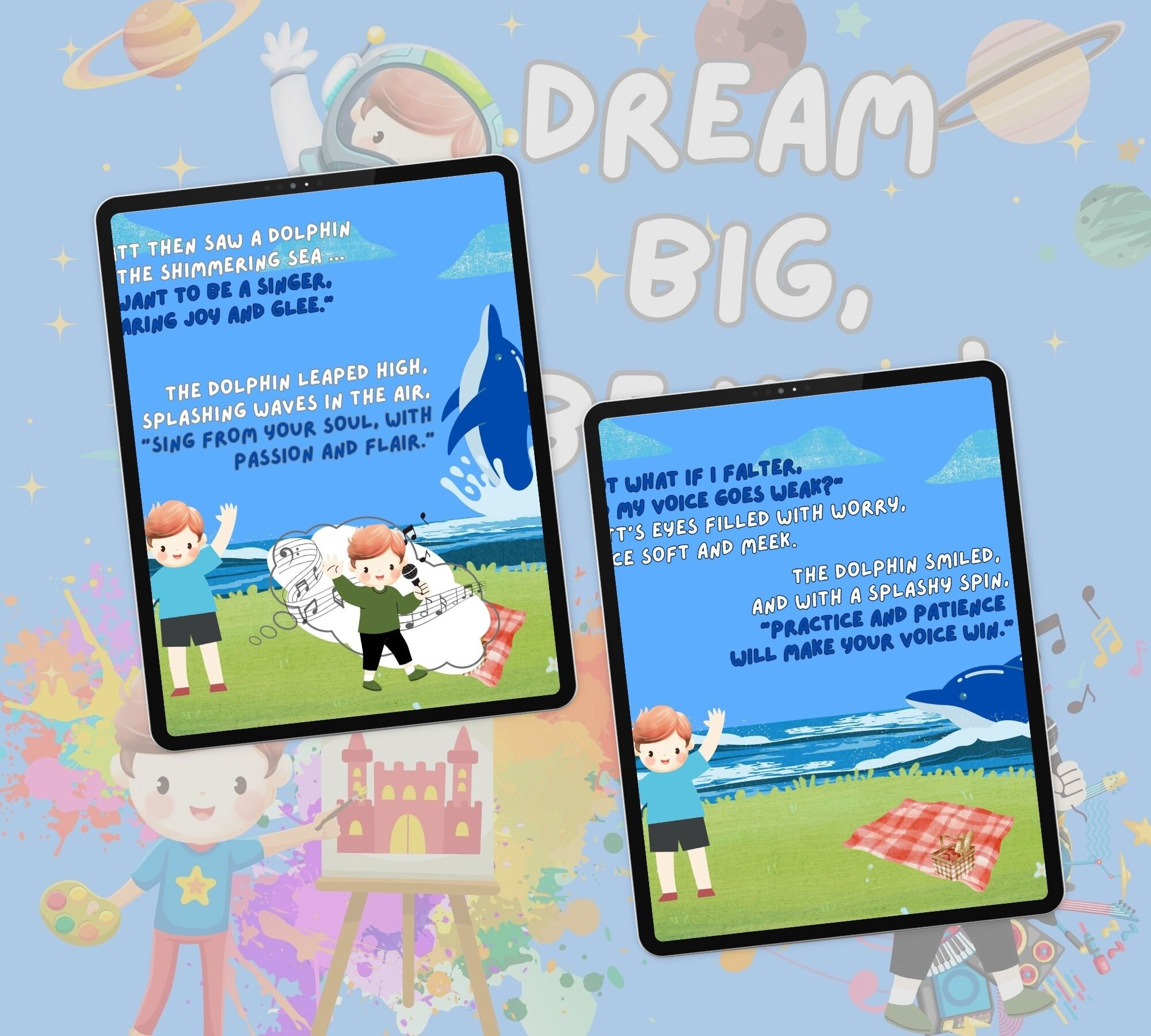 Children's Digital Story Book, Story Book Dream Big Be You, Children ...