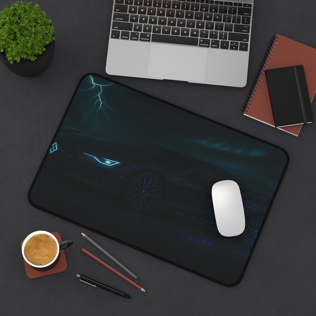 Futuristic Lightning Desk Mat – Stormy Racing Mouse Pad – 12x18 to ...