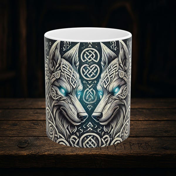 Mens Wolf Coffee Cup - Etsy UK