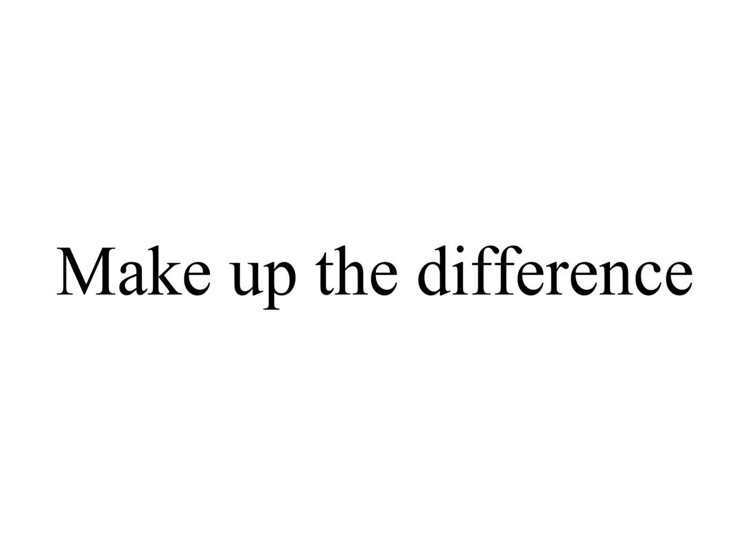 Make up the Difference - Etsy