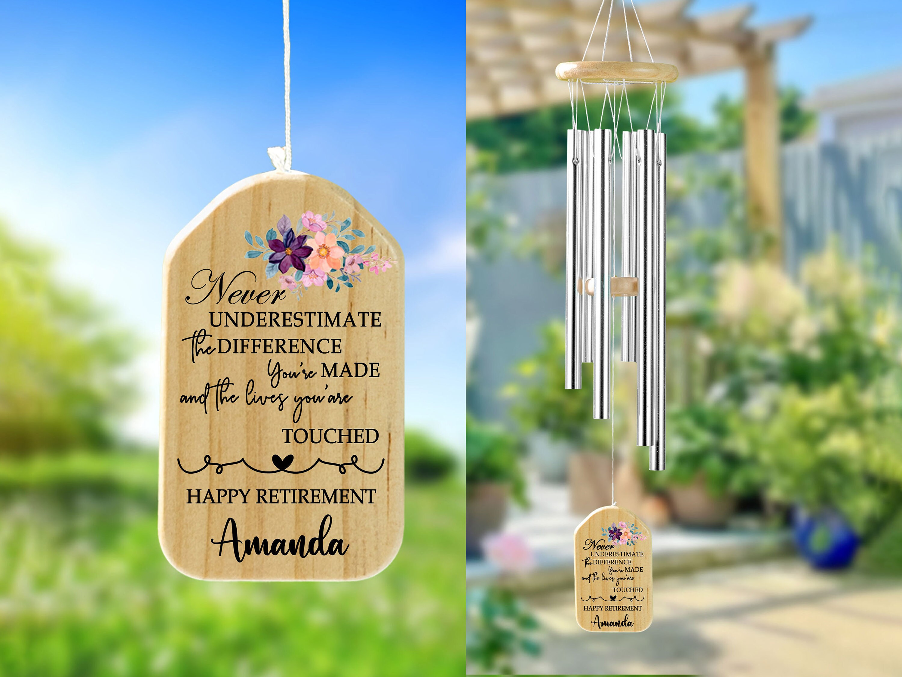 Happy Retirement Wind Chime,custom Retirement Wind Chimes,gift for ...