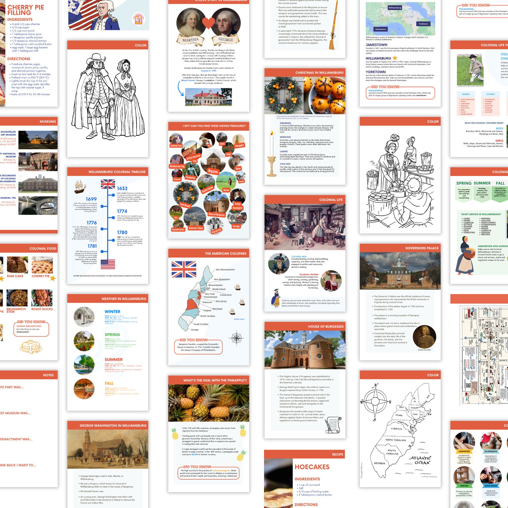 Williamsburg Virginia Printable Travel Guide for Kids - Etsy