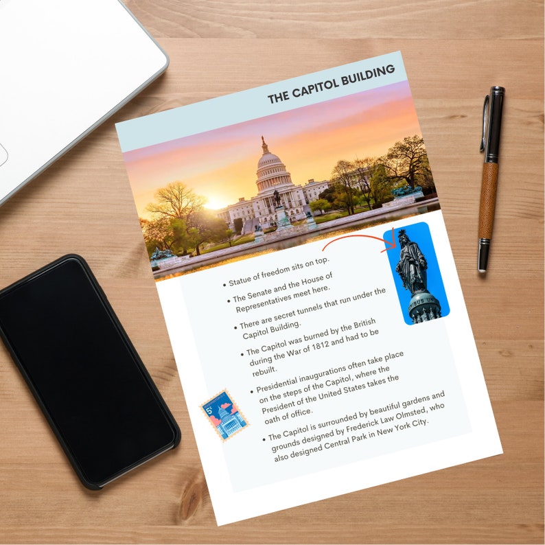 Washington DC Travel Guide for Kids Printable - Etsy