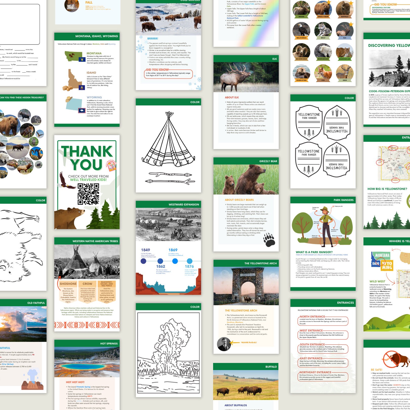 Yellowstone Travel Guide for Kids Printable Travel Guide for ...