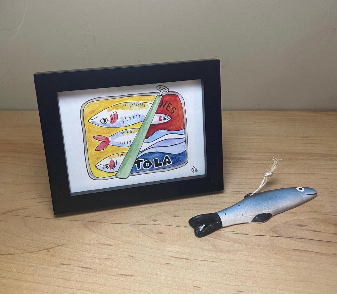 Sardine Can Portola Framed Watercolor Print 3x4”, by Cathy Stratton - Etsy