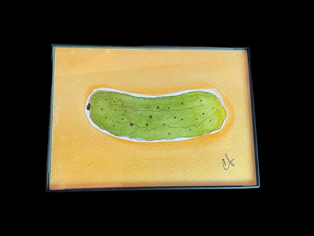 Pickle/cucumber Watercolor Original Art by Cathy Stratton - Etsy