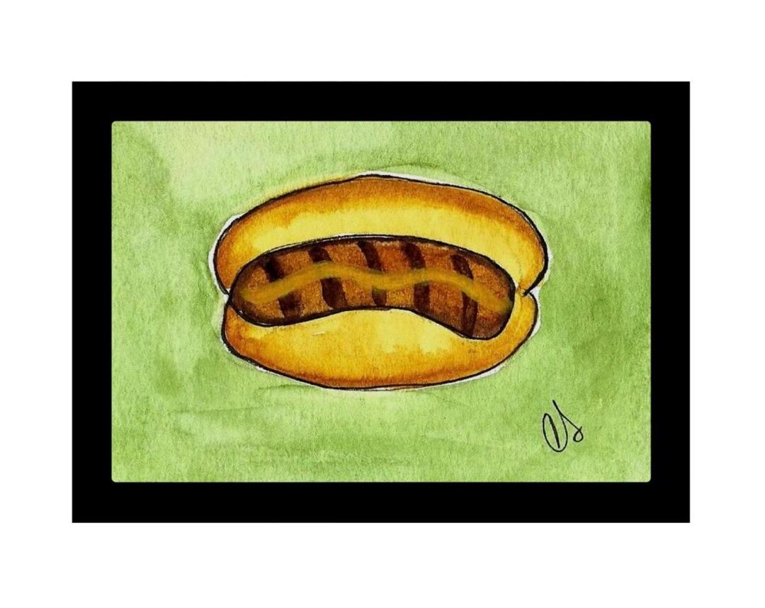 Hot Dog/brat Framed Print (german Style Beer Brat) 3x4”, by Cathy ...