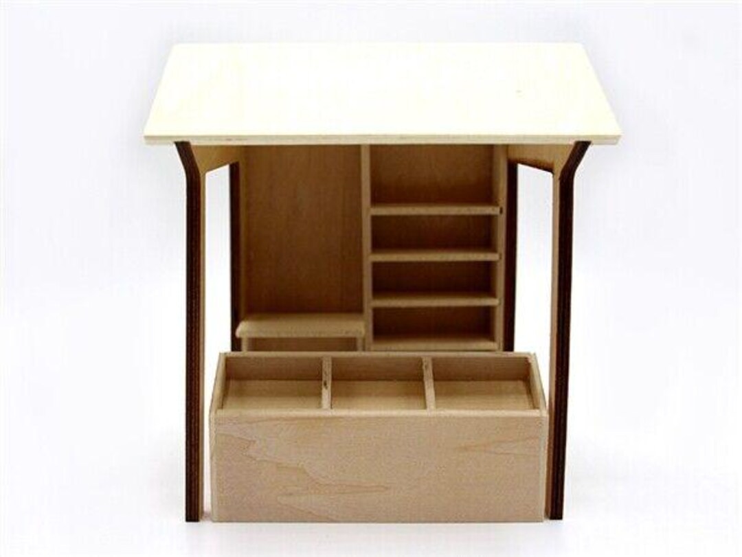 Small Market Stall Kit, Dolls House Miniatures, Outdoor Market Stall ...