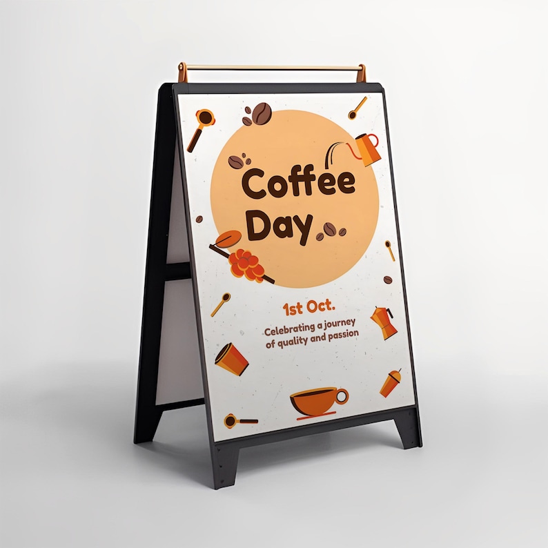 Folding Promotional Stand Mobile Advertising Display Double-sided Sign ...