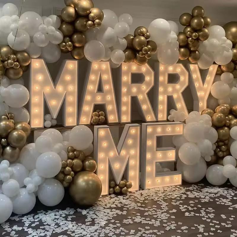Romantic Marry Me Light Sign - 2ft/3ft/4ft LED Letters, Battery & Plug ...