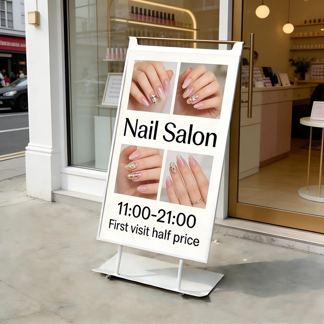 Rolling A-frame Sign, Smooth Wheels & Removable PVC Panels, Sturdy ...