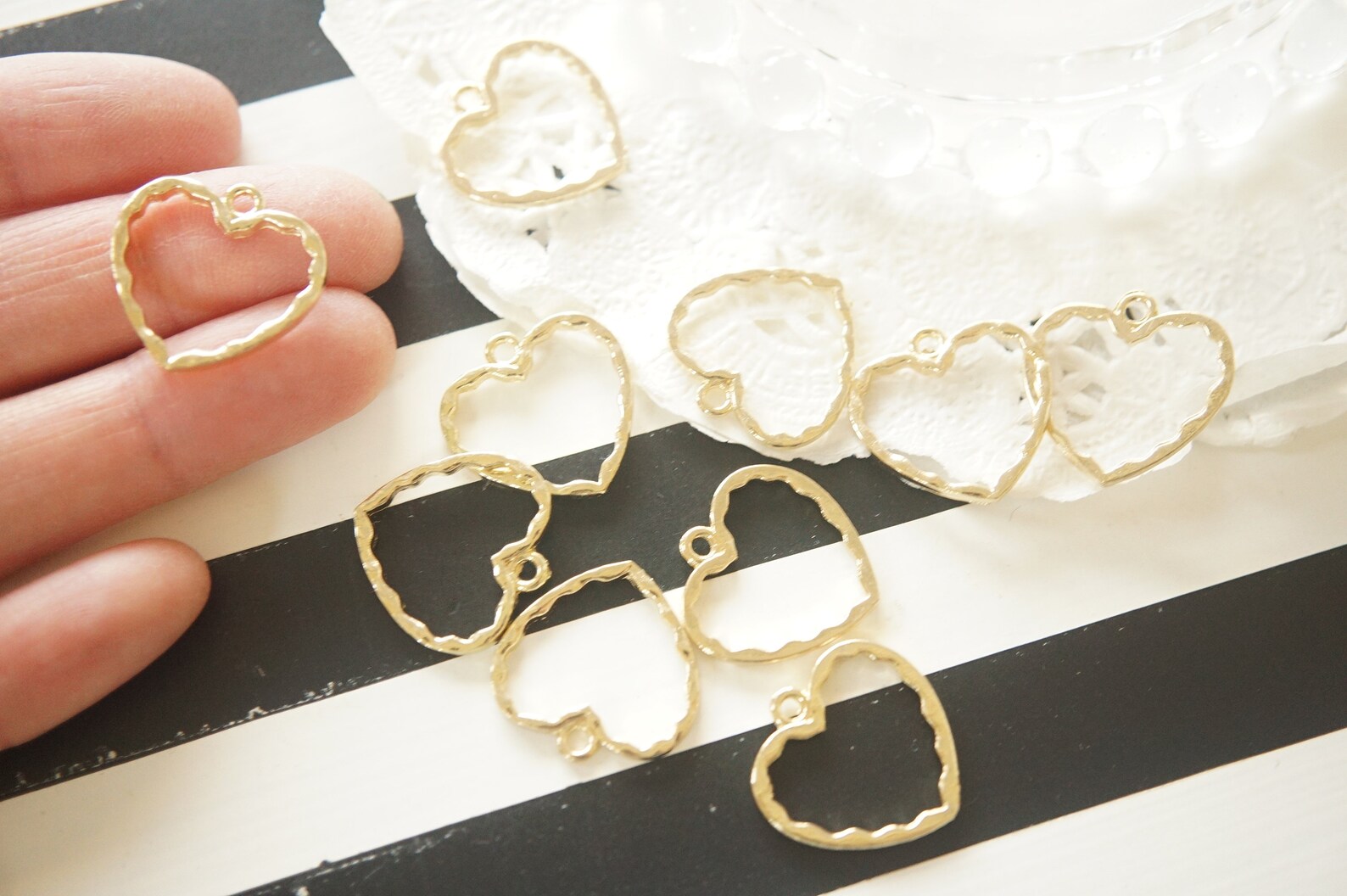 5 Pcs Open Back Bezel Charms / Simple Shapes 17-24mm AZ1052 | Etsy