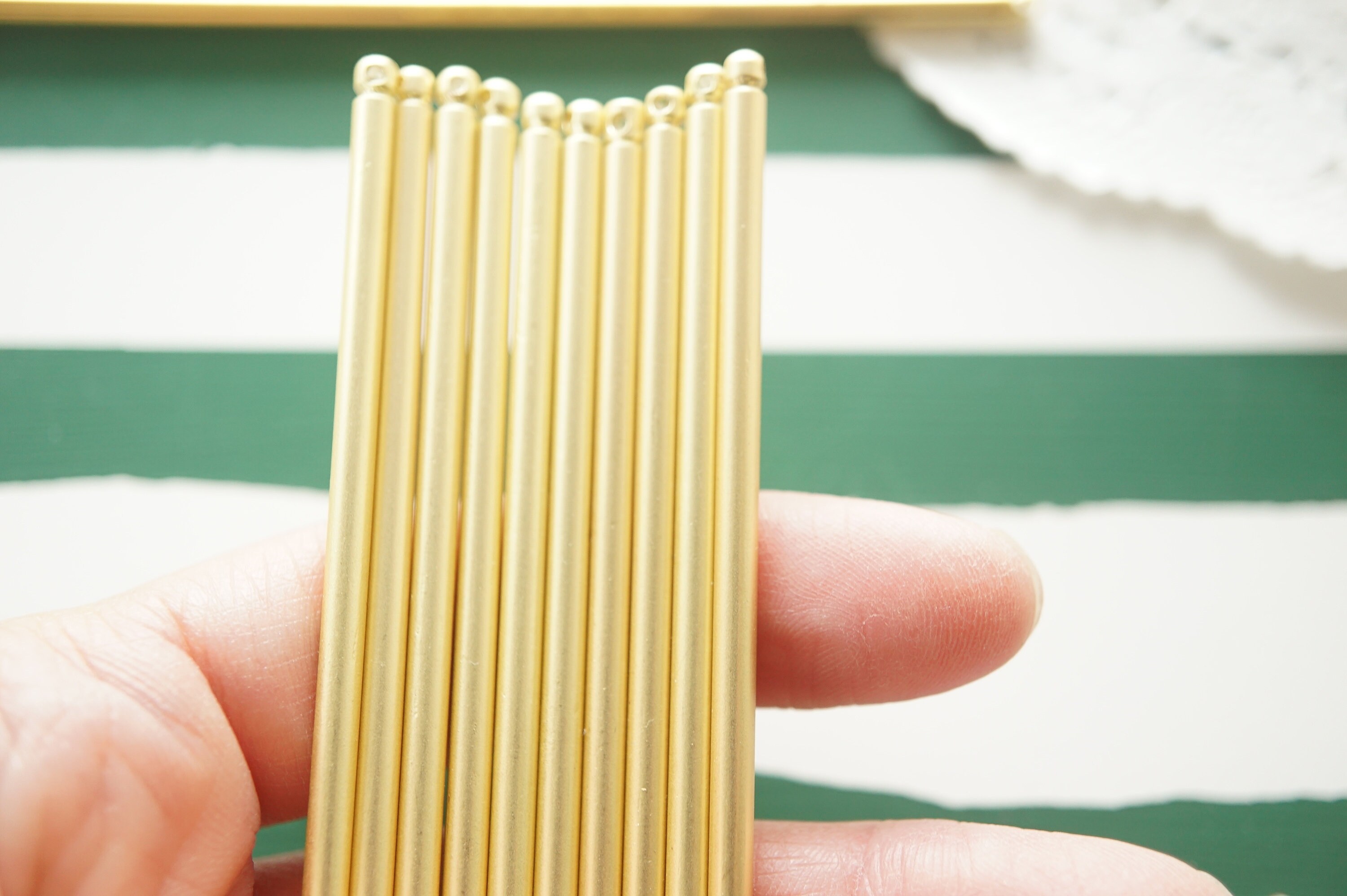 SALE// 1 pc Ornamental hair pin with a hole 3mm 12.5cm long | Etsy