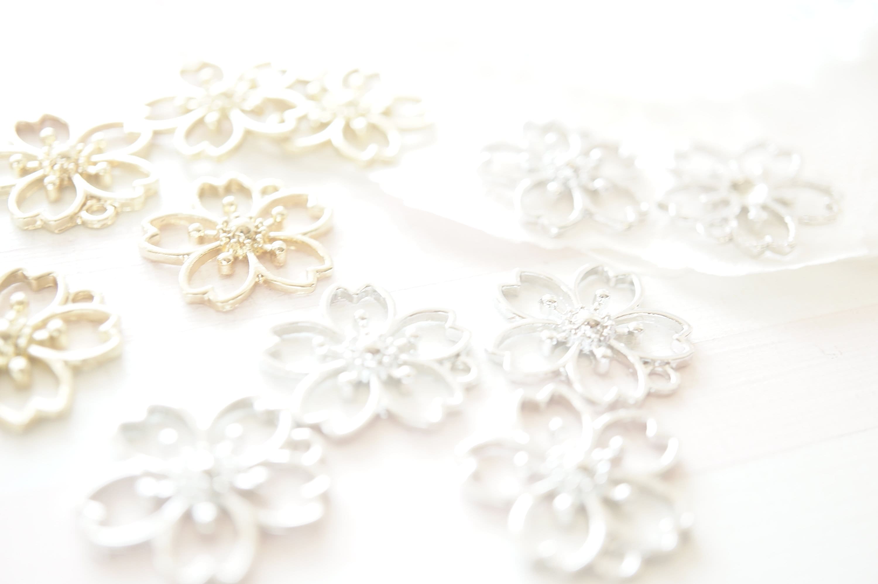 5 Open Bezel Charm/ Sakura Cherry Blossom 20mm AZ1190 - Etsy
