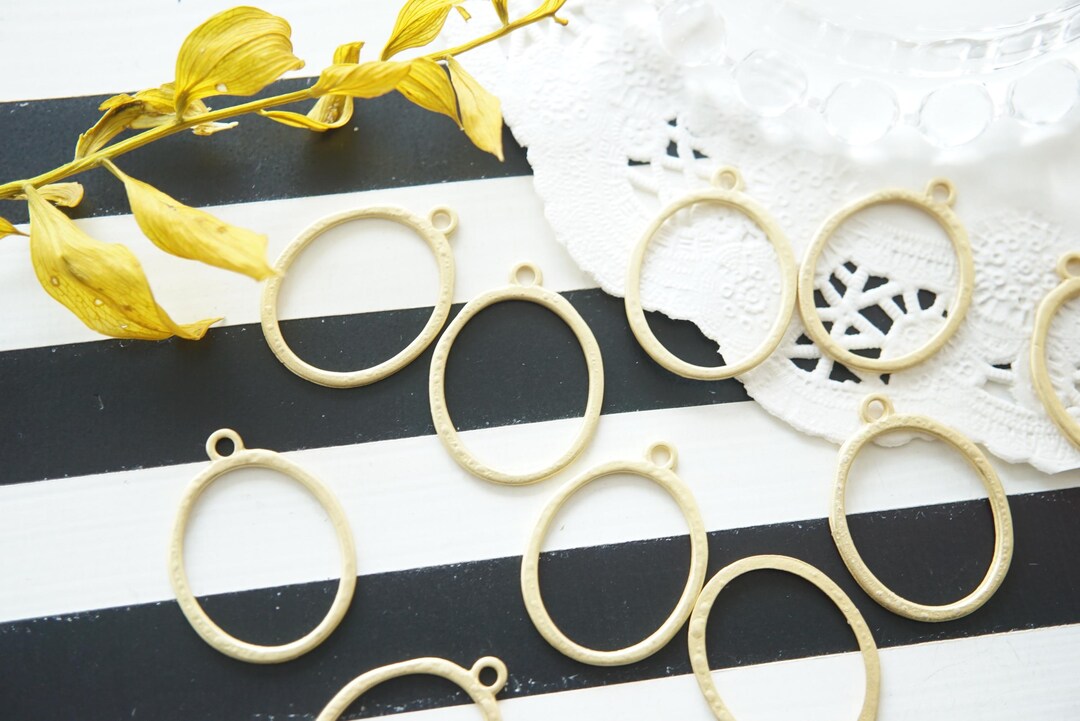 5 Pcs Open Back Bezel Charms / Matte Gold Oval (20mm24mm) AZ1523 - Etsy
