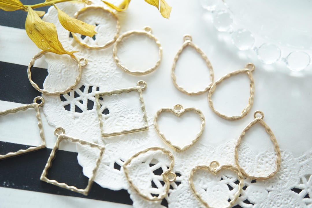 5 Pcs Open Back Bezel Charms / Simple Shapes (17-24mm) AZ1052 - Etsy