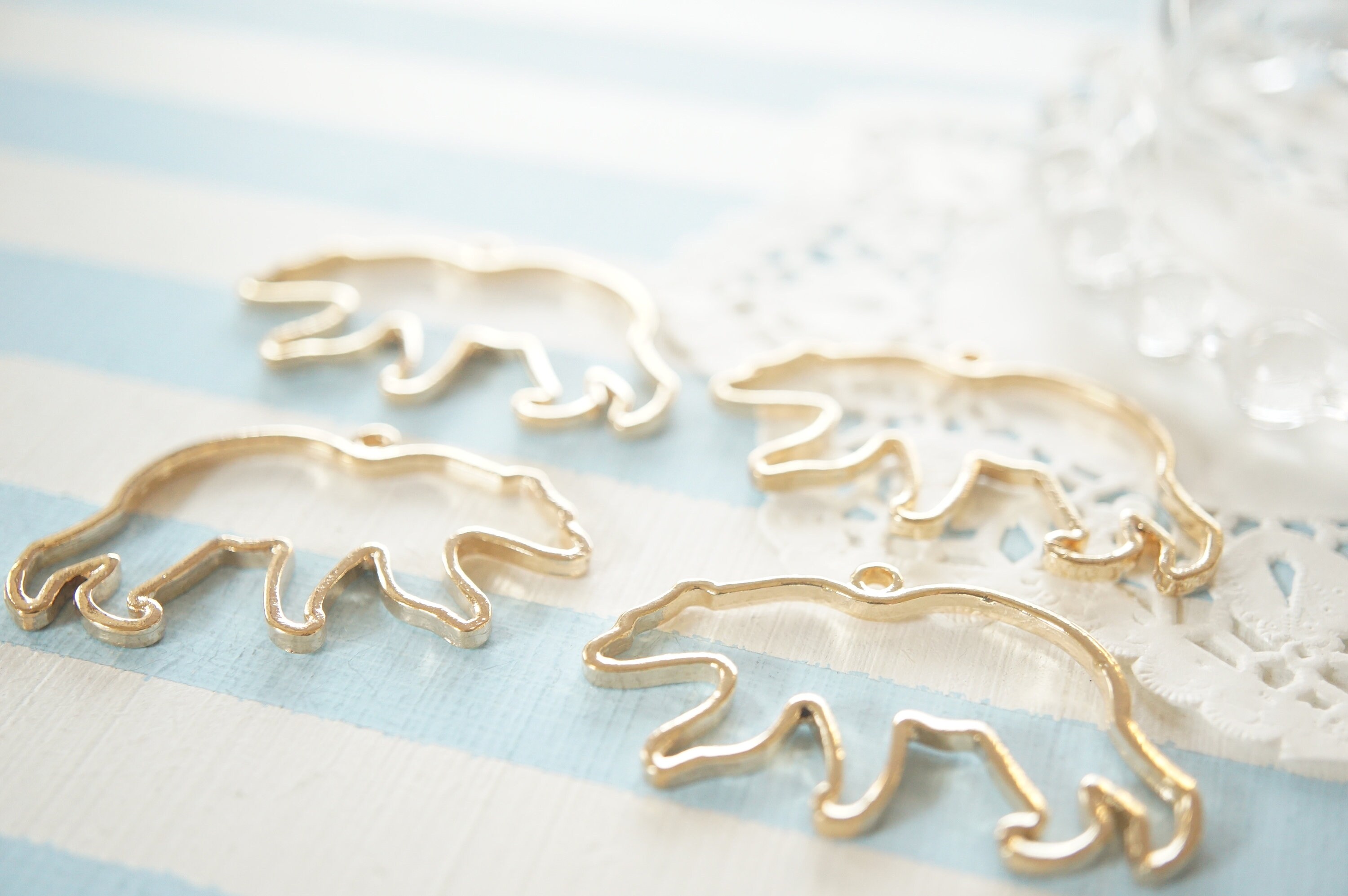 2-4 Pcs Open Back Bezel Charms / Polar Bear 24mm42mm AZ470 - Etsy