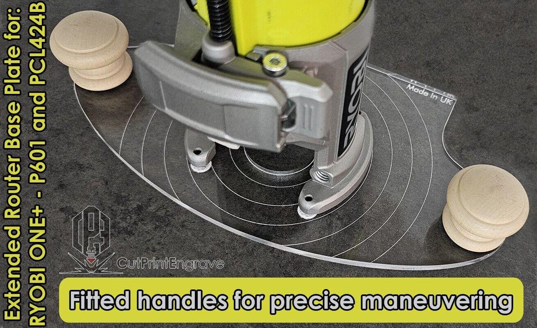 Handle Square Trimmer Router Base Plate for Ryobi One+18v P601 Pcl4424 ...